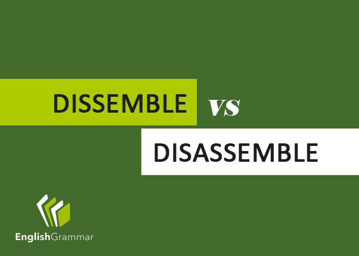 Disassemble vs. Dissemble