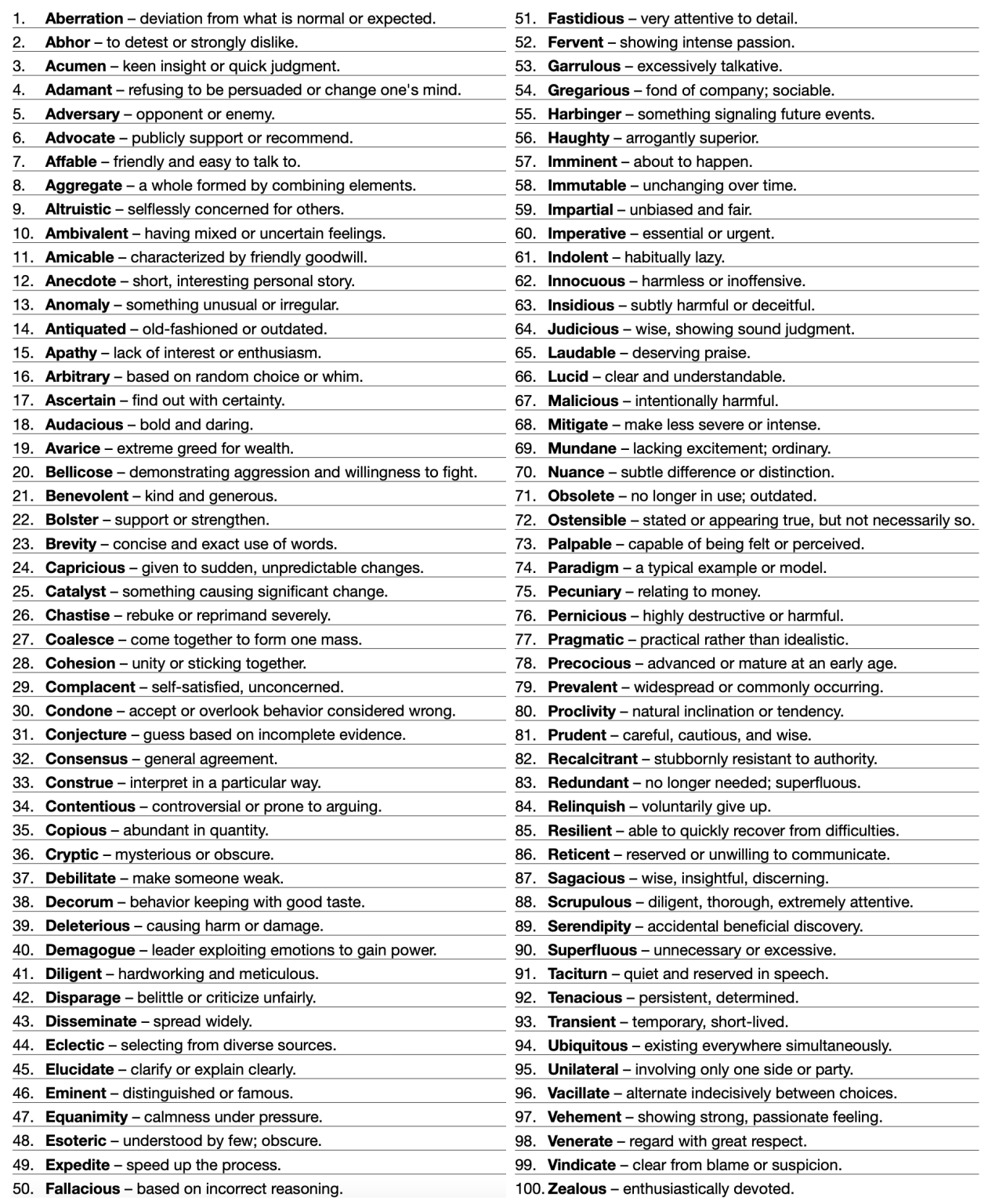 Another 100 Words Every Adult Should Know