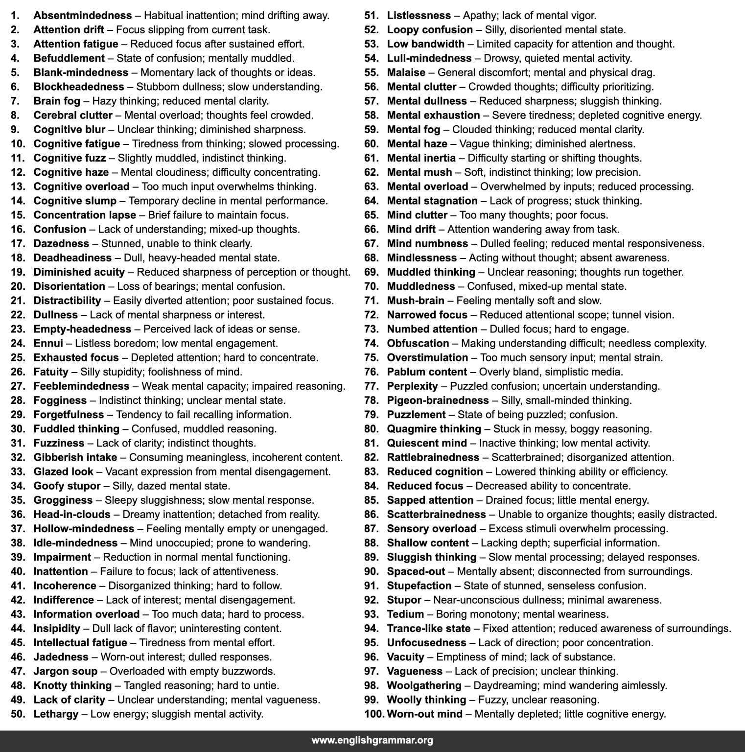 100 Words to Use Instead of “Brain Rot”