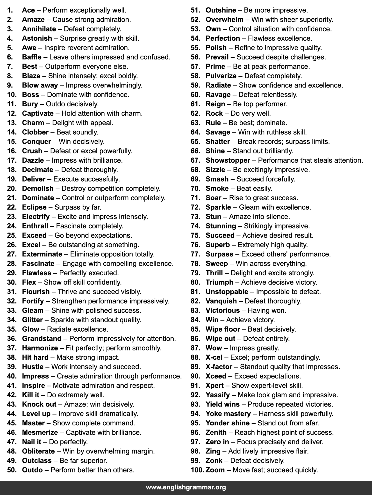 100 Words to Use Instead of “Slay”