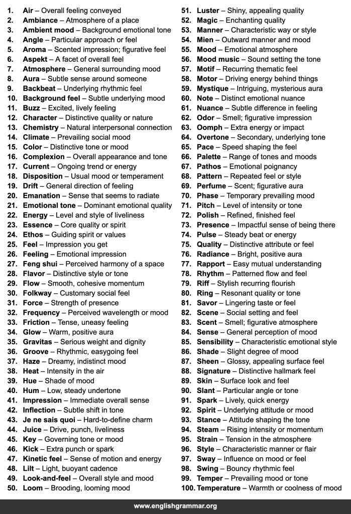 100 Other Words for “Vibe”