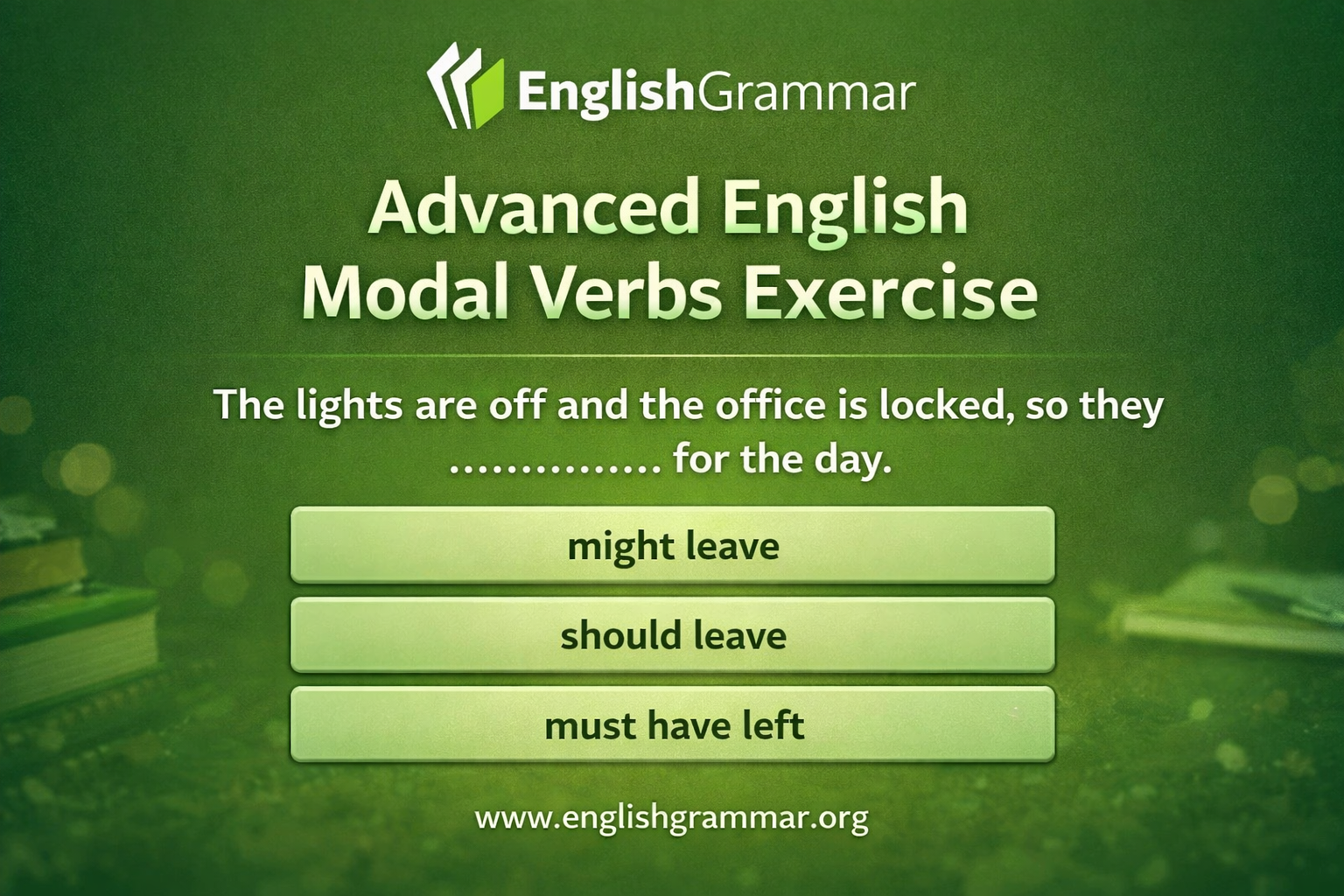 Advanced English Modal Verbs Exercise