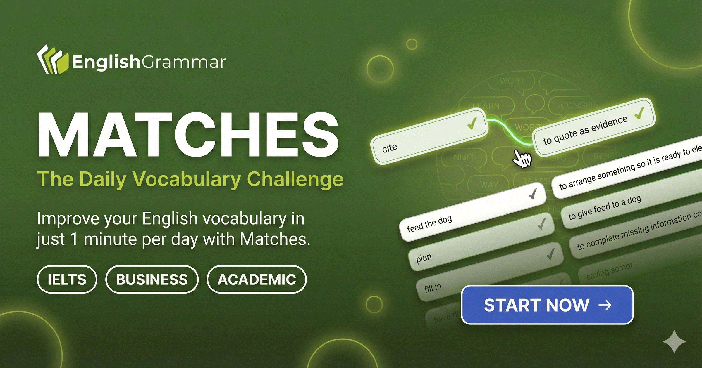 Matches — Daily Vocabulary Challenge