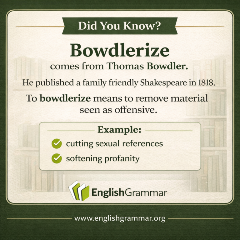 Why bowdlerize means to sanitize a book