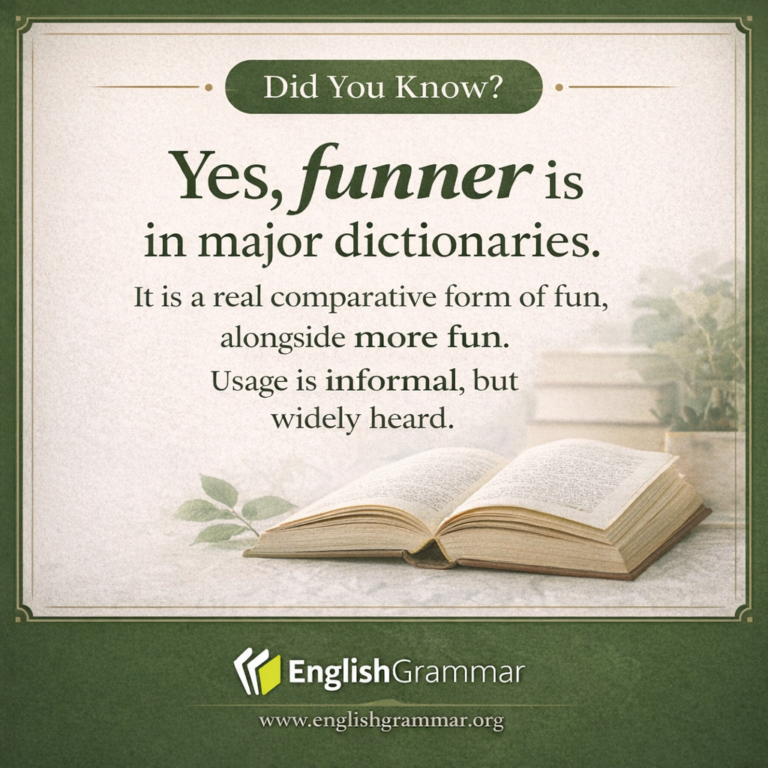 Funner is a real word, why dictionaries include it