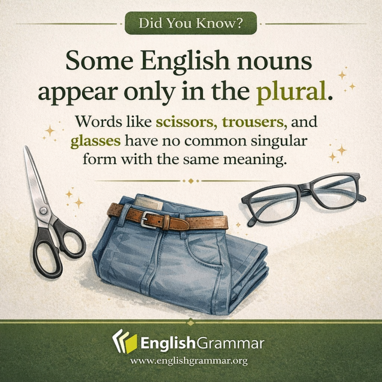 Why some English nouns exist only in the plural