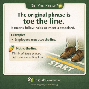 Toe the line: the original phrase and what it means