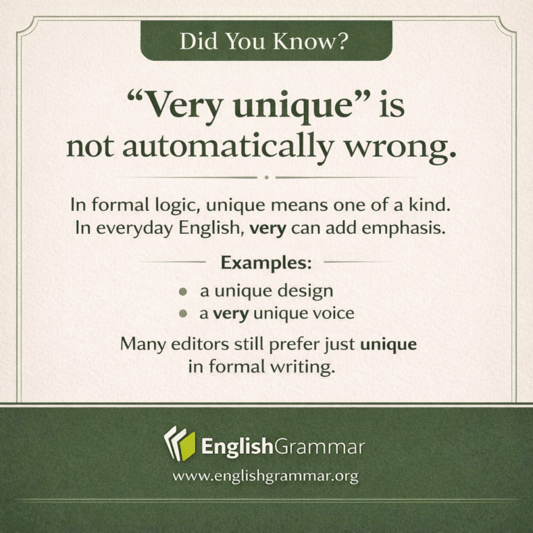 Why “very unique” is not always wrong