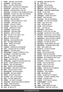 100 Words to Use Instead of “Dark”