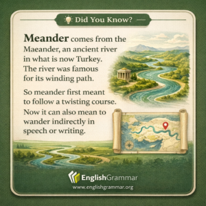 Why “meander” comes from a river name