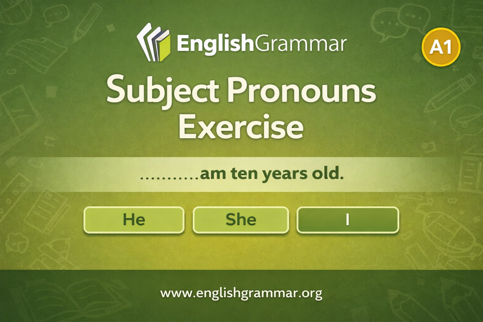 Subject Pronouns Exercise