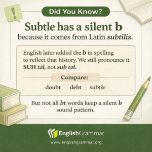 Why subtle has a silent b