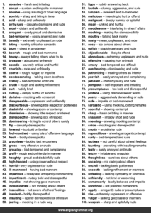100 Words to Describe a Rude Person