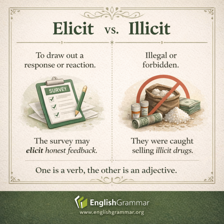 Elicit vs. illicit, what is the difference?