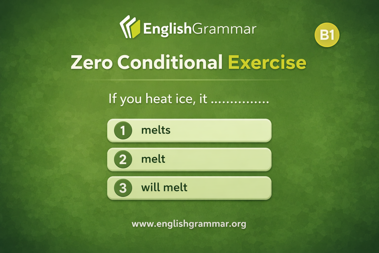 Zero Conditional Exercise