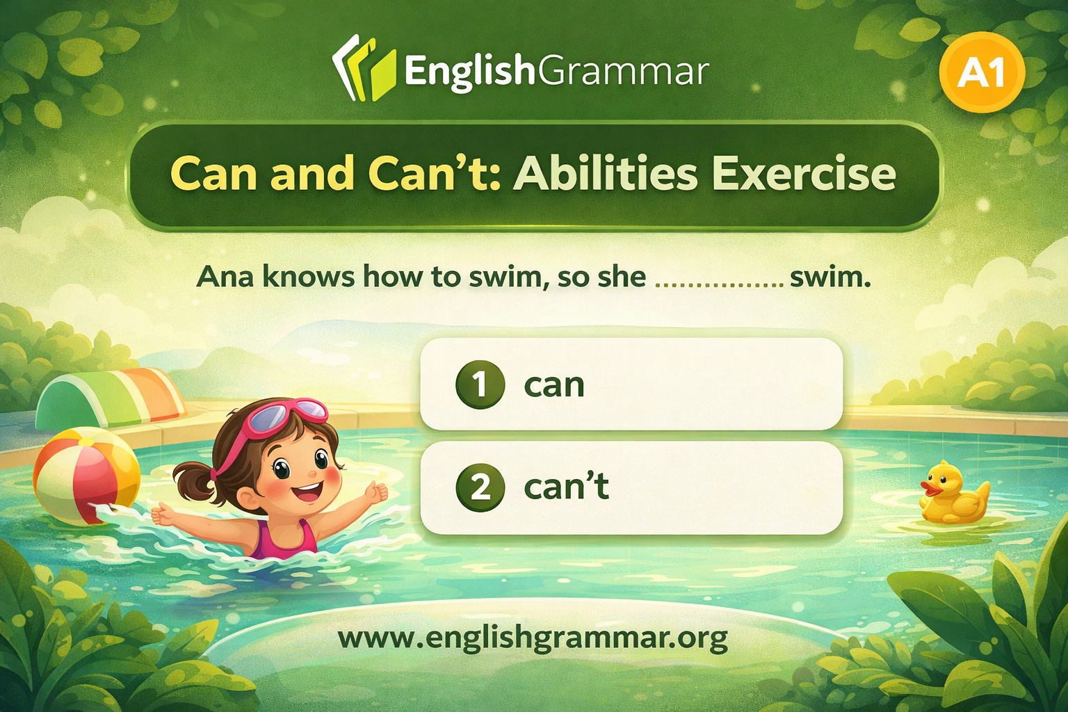 Can and Can’t: Abilities Exercise