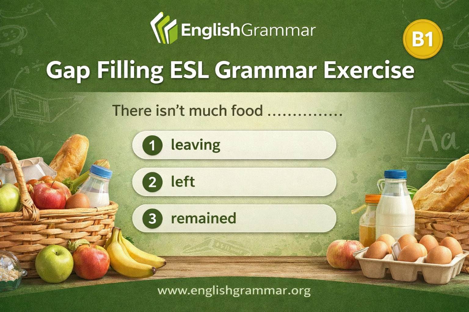 Gap Filling ESL Grammar Exercise