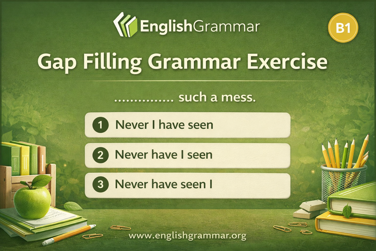 Gap Filling Grammar Exercise