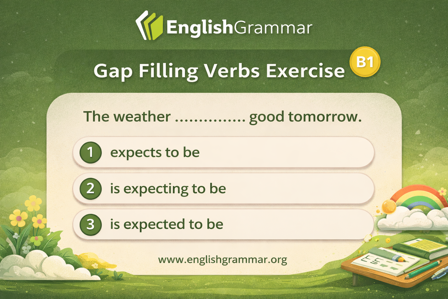 Gap Filling Verbs Exercise