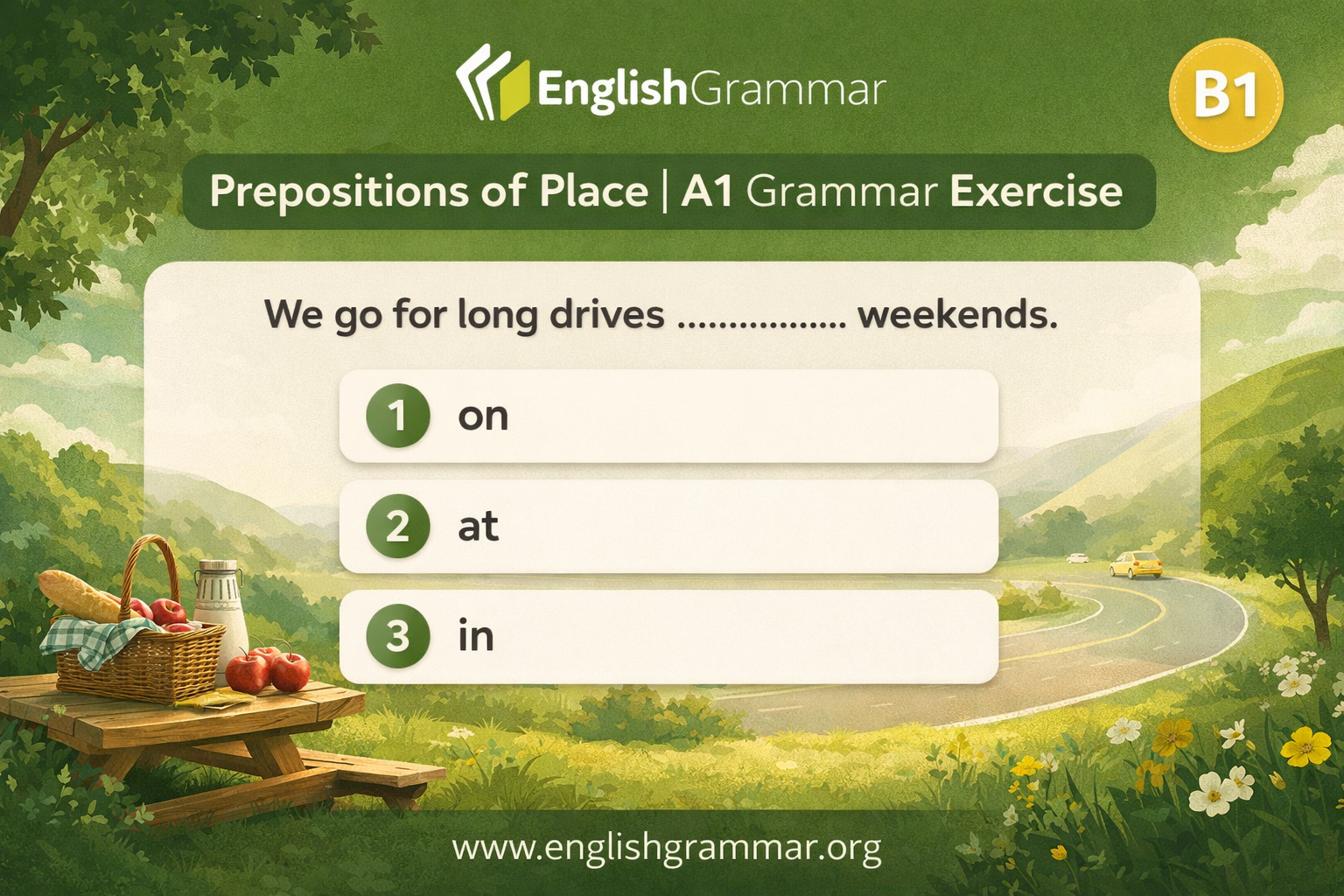 Prepositions of Place | A1 Grammar Exercise